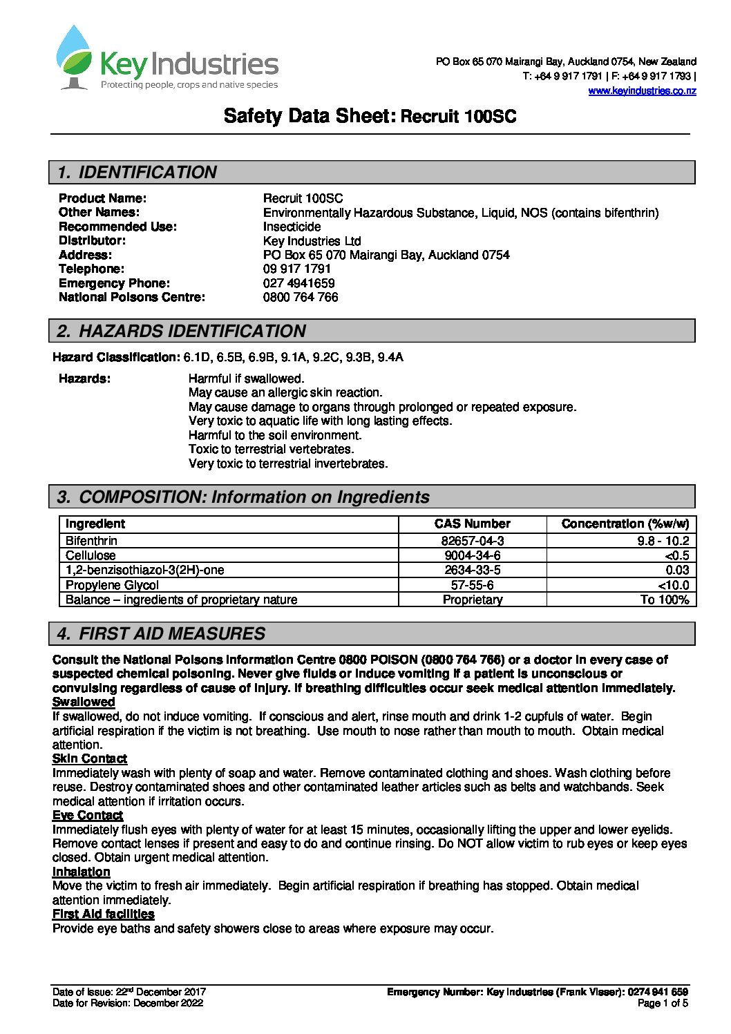 Safety Data Sheets - Pestproof